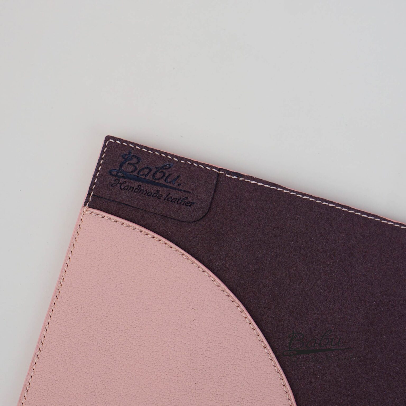 Pink Goat Leather Book Cover, Handmade Leather Notebook Cover LBC087