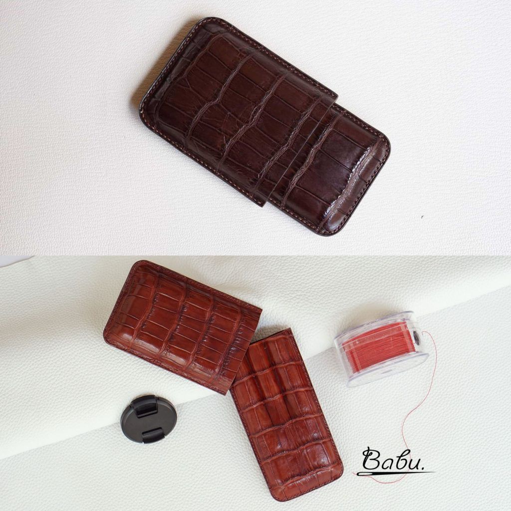 Handmade Alligator Leather Cigar Case, Premium Leather Cigar Holder LCC001