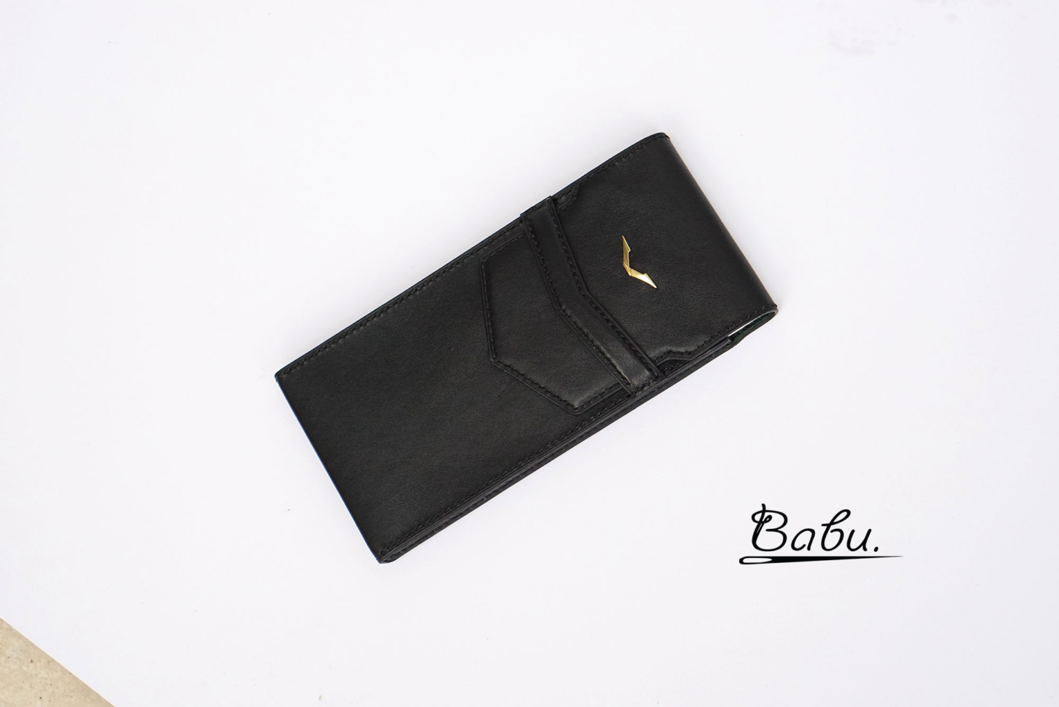 Handmade leather case for MetaVertu, Black Nappa leather phone case PHL023